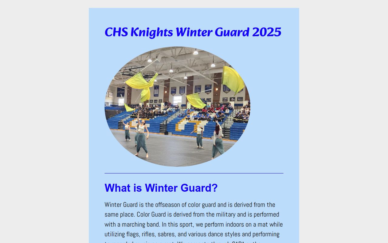 CHS Knights Winter Guard